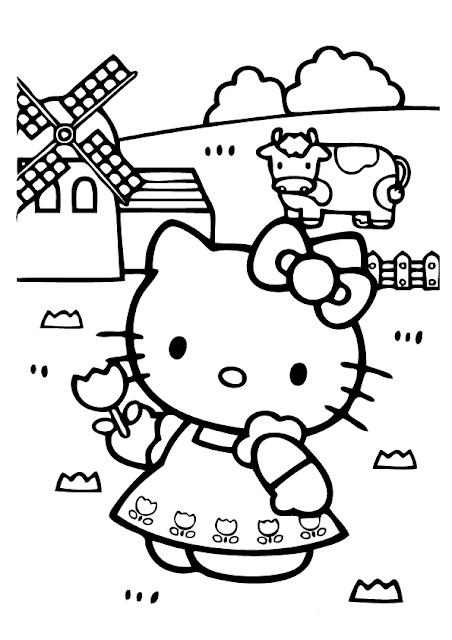 Aneka Mewarnai Gambar Hello Kitty - Yuk Warnai