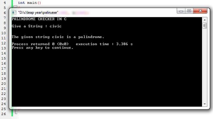 Free Programming Source Codes And Computer Programming Tutorials Palindrome Checker In C 