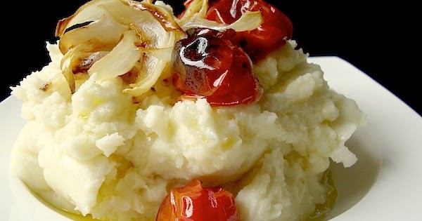 Mia's Domain: Healthy Mashed Potatoes With Roasted Tomato and Onion