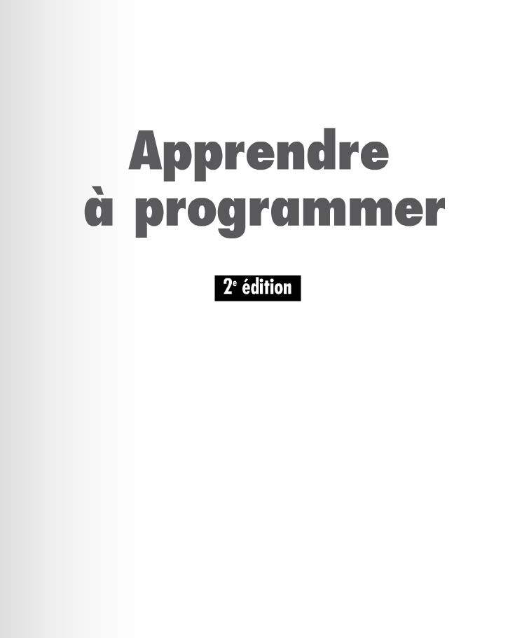 Apprendre a Programmer Edition 2 - Ebook free à Télécharger