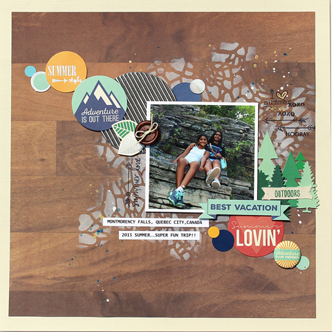 sei lifestyle: Summer Lovin': Outdoorsy Scrapbook Layout