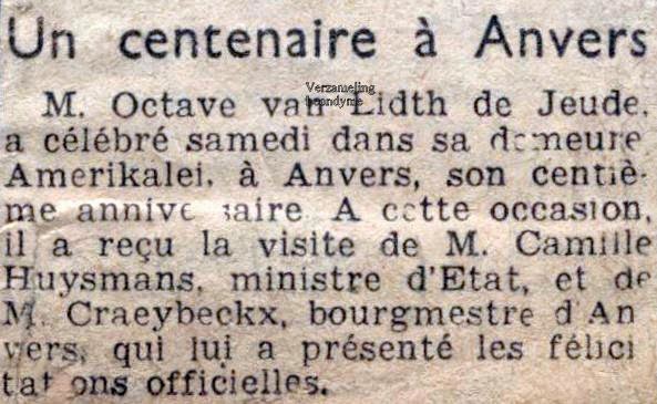 Historische weetjes: Octave van Lidth de Jeude 1861-1961, de ...