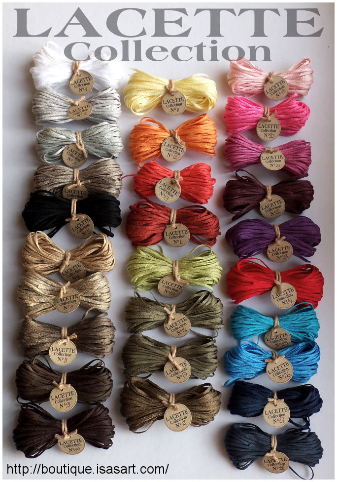 ISA'sART: LACETTE - 28 ECHEVETTES et EXEMPLE