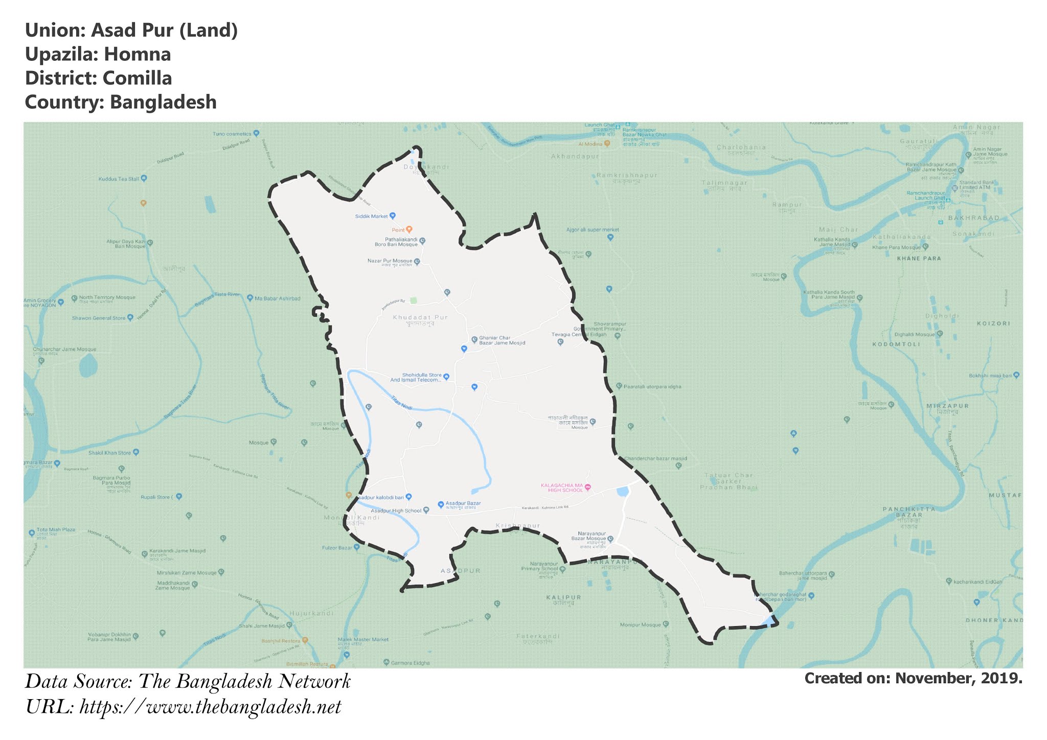 Asad Pur Union, Comilla