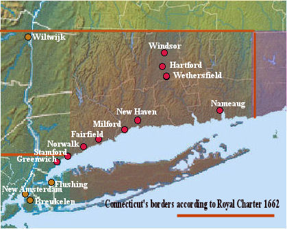 U.S. Timeline: 1662 - Connecticut gets Royal Charter