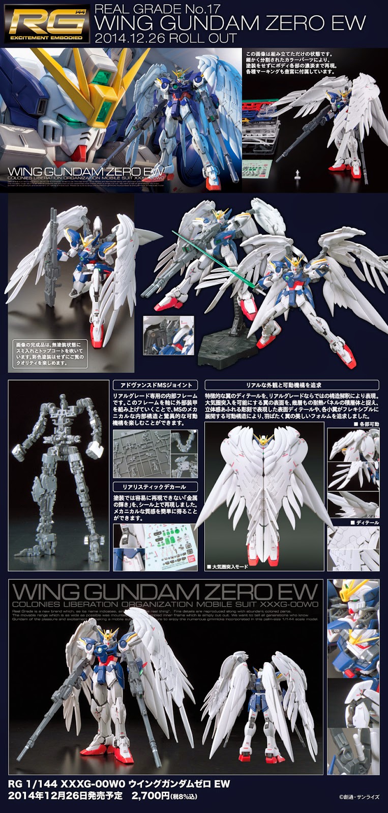 RG 1/144 Wing Gundam Zero Custom EW - Release Info, Box Art and Official Images