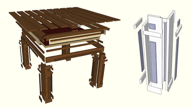 Projects & Related Things: Dining/Game Table - #2 Exploded View, Wood ...