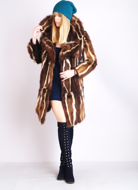 Wardrobot™: 1960's Skunk Fur Coat