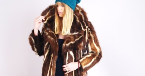 Wardrobot™: 1960's Skunk Fur Coat