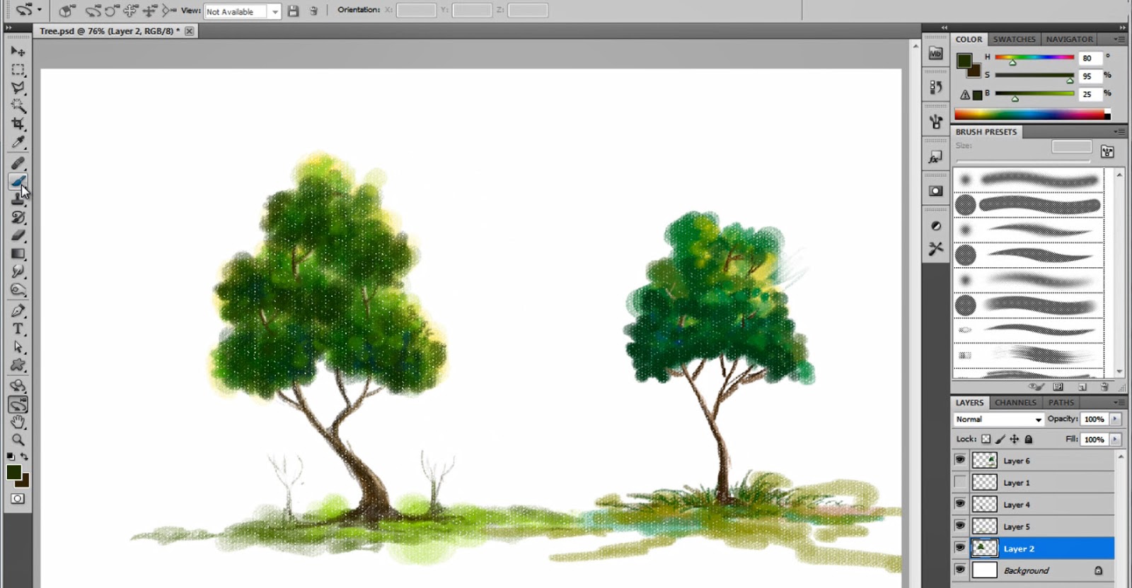 Painting a Tree in Photoshop | Prabal Bhaumik