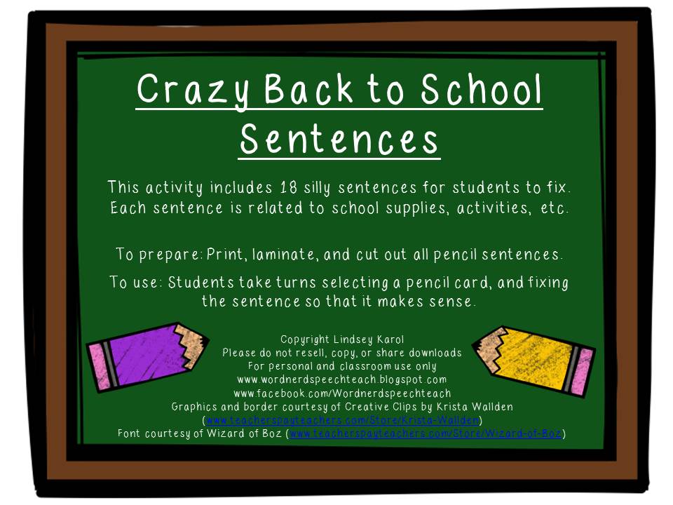 Word Nerd Speech Teach: SLPs Hopping Back to School!