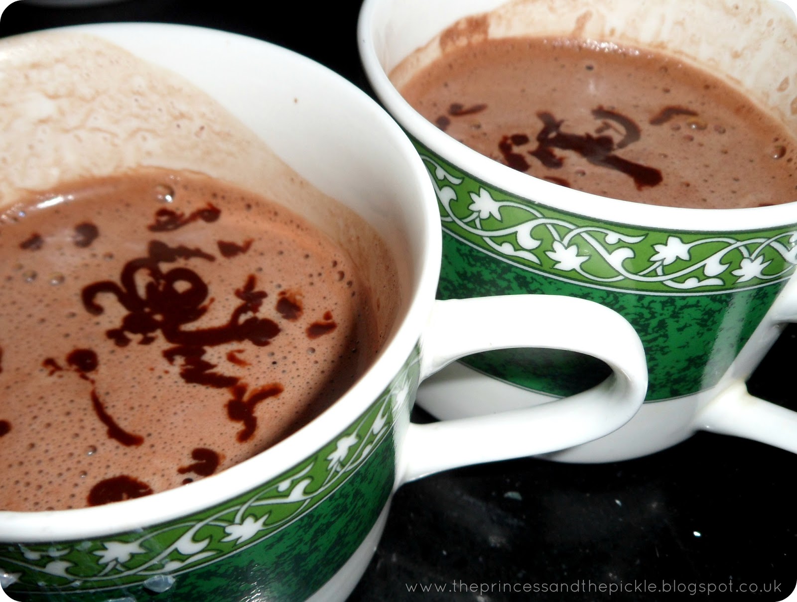 I made hot chocolate with the rest of the cocoa powder (plus a pinch of ...