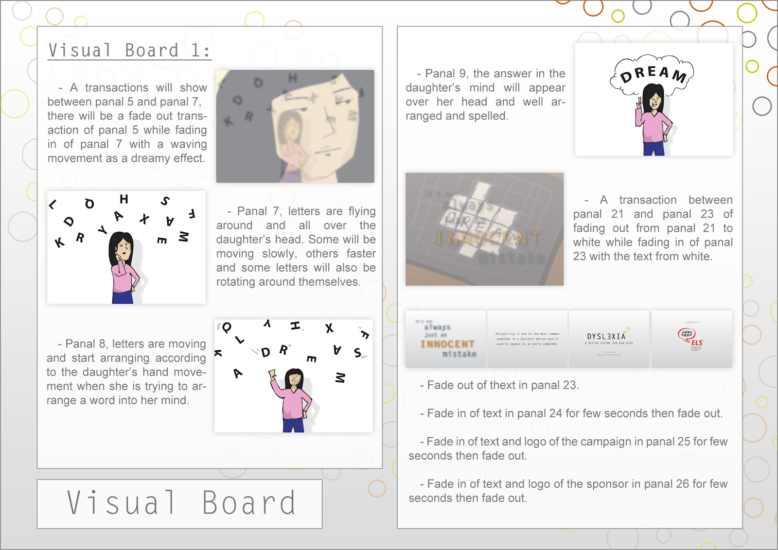 Dyslexia Campaign Documentation: Visual Boards