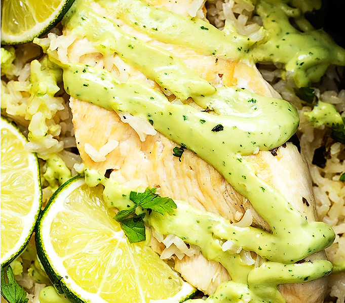 One Pot Cilantro Lime Chicken & Rice
