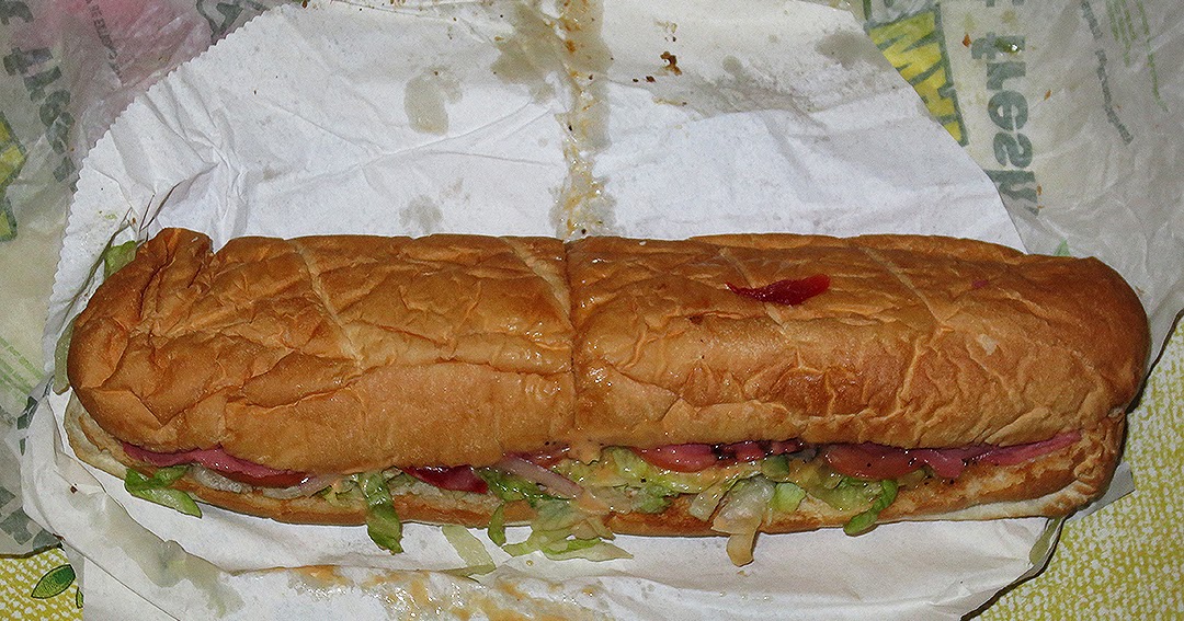 The Shit I Eat: Subway Footlong Cold Cut Combo on Italian Bread