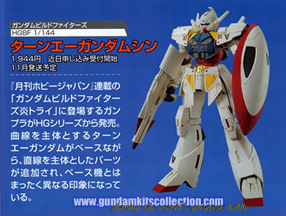 P-Bandai: HGBF 1/144 Turn A Gundam Shin [REISSUE] - Release Info