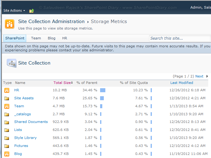 Get size of SharePoint list and library using CSOM - SharePoint Stack Exchange