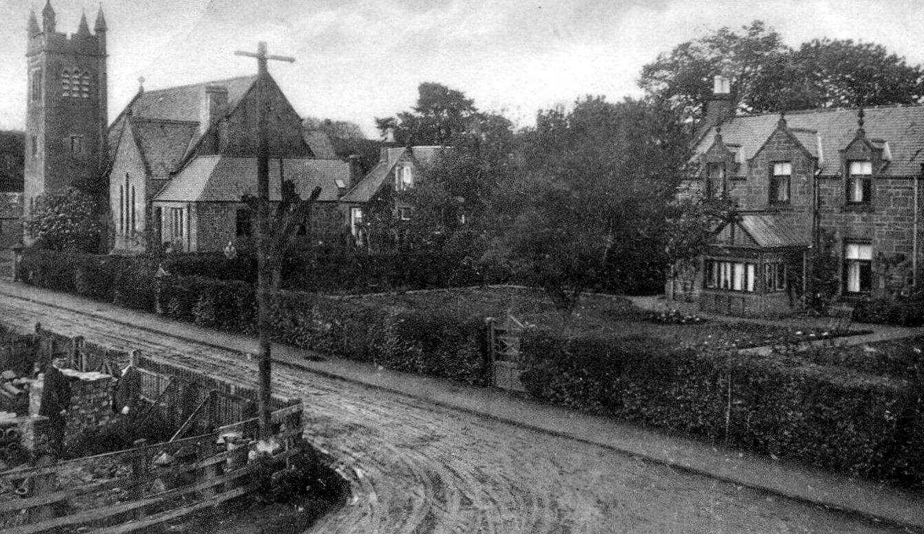 Tour Scotland: Old Photograph Station Road St Cyrus Scotland
