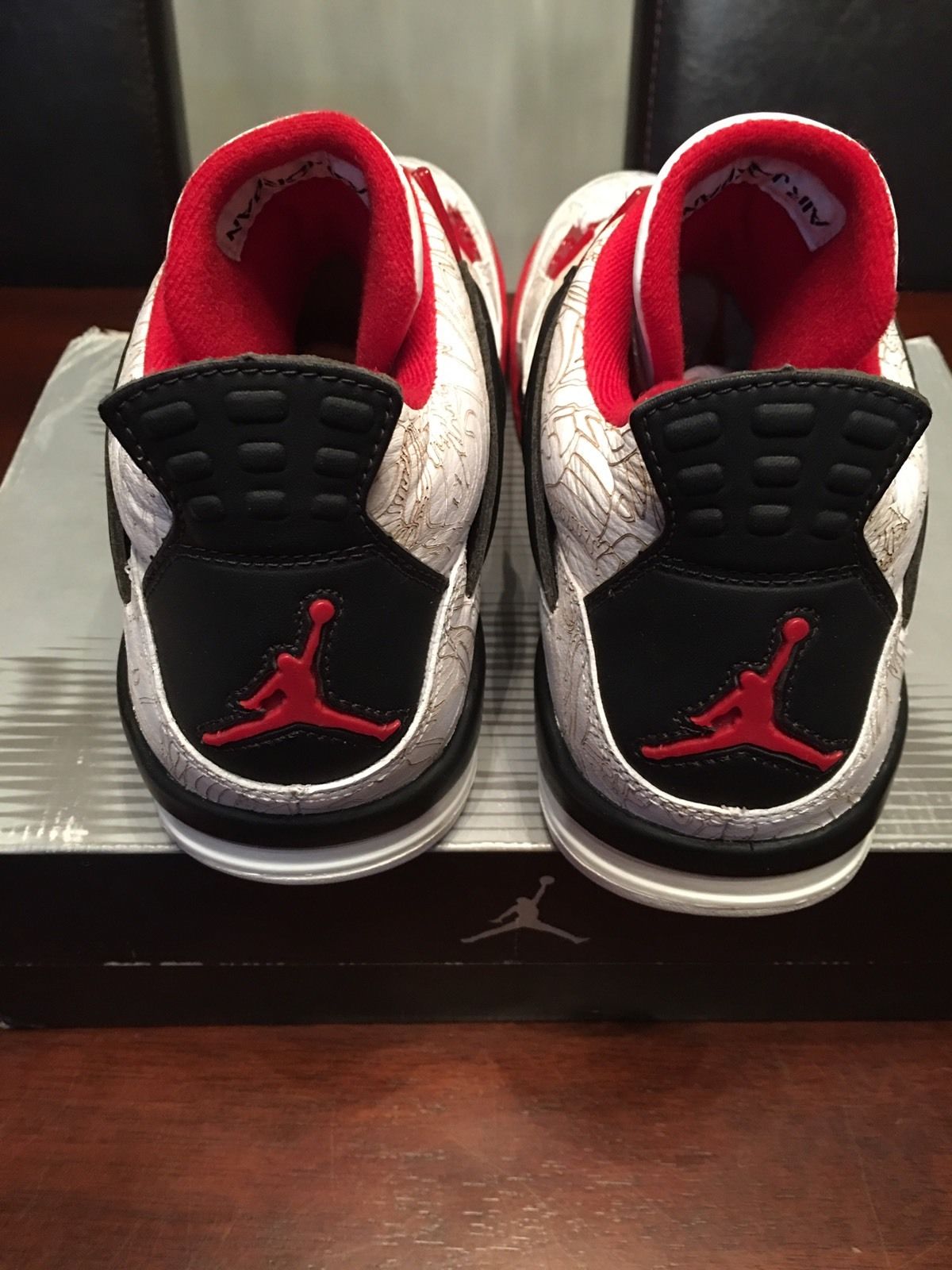 Gergasi bundle: Nike Air Jordan IV 4 Retro "LASER" Fire Red White Sz 13 ...