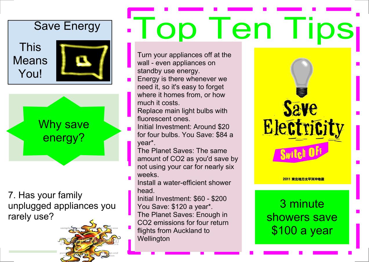 Cass @ Tamaki Primary School: Energy Brochure