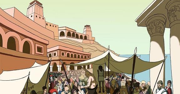 Mercado en la Antigua Roma " Macellum"