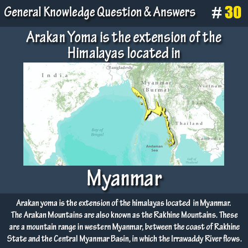 Arakan Mountains Map