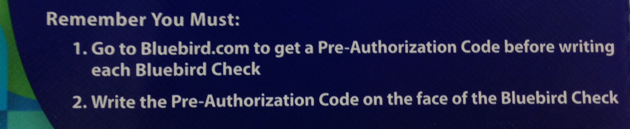 Relentless Financial Improvement: Just received my Bluebird checks