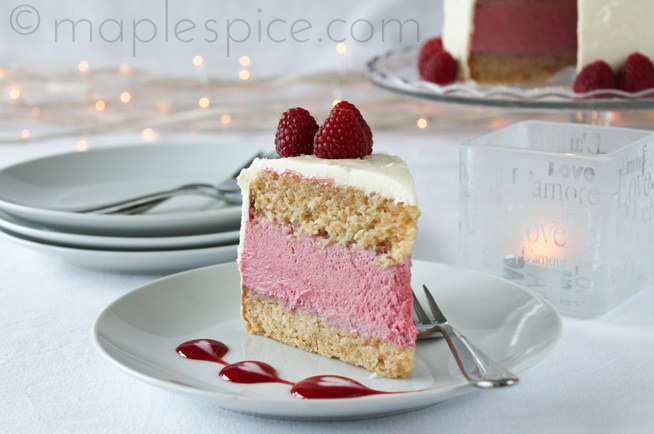 maple•spice: Raspberry White Chocolate Mousse Cake