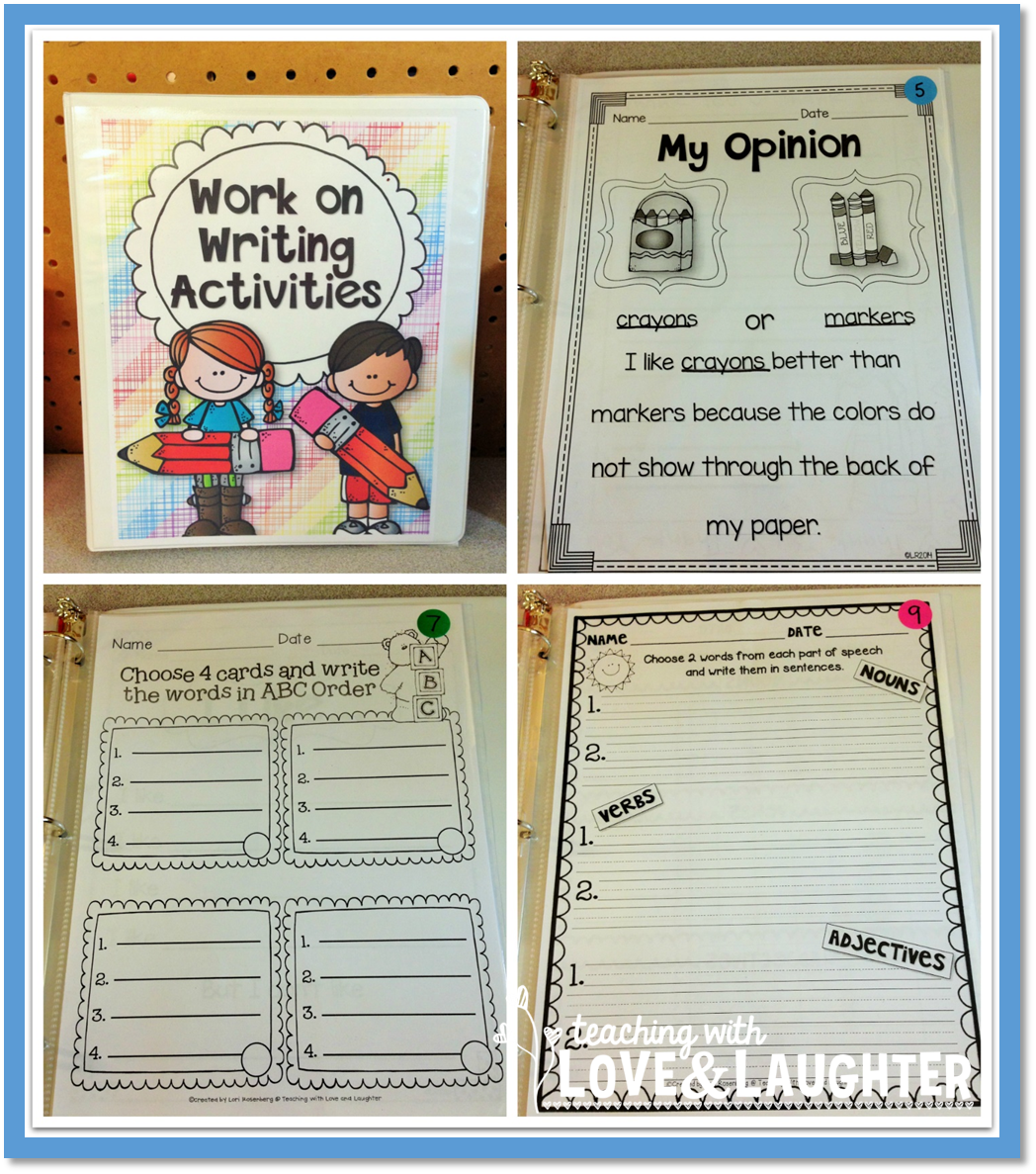 Teaching With Love and Laughter: Work on Writing...for the whole year ...
