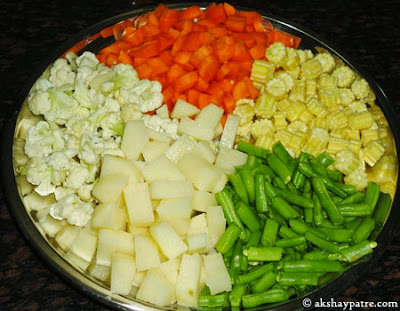 Vidya's Recipes: Mix vegetable korma - How to make vegetable kurma