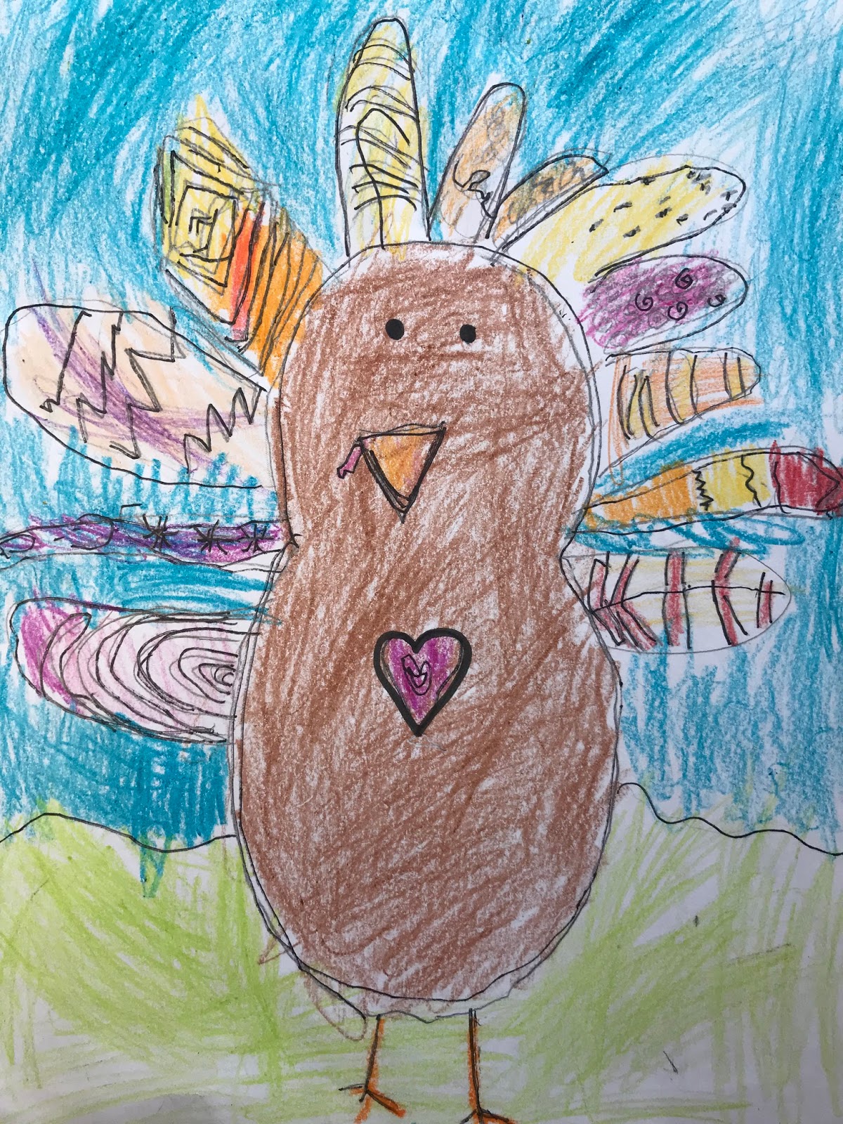 HOWYWOOD KINDERGARTEN!: Turkey Directed Drawing!!