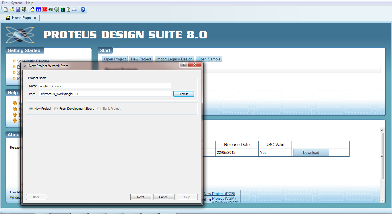 elektro2017: Microcontroller with single LED Project in Proteus