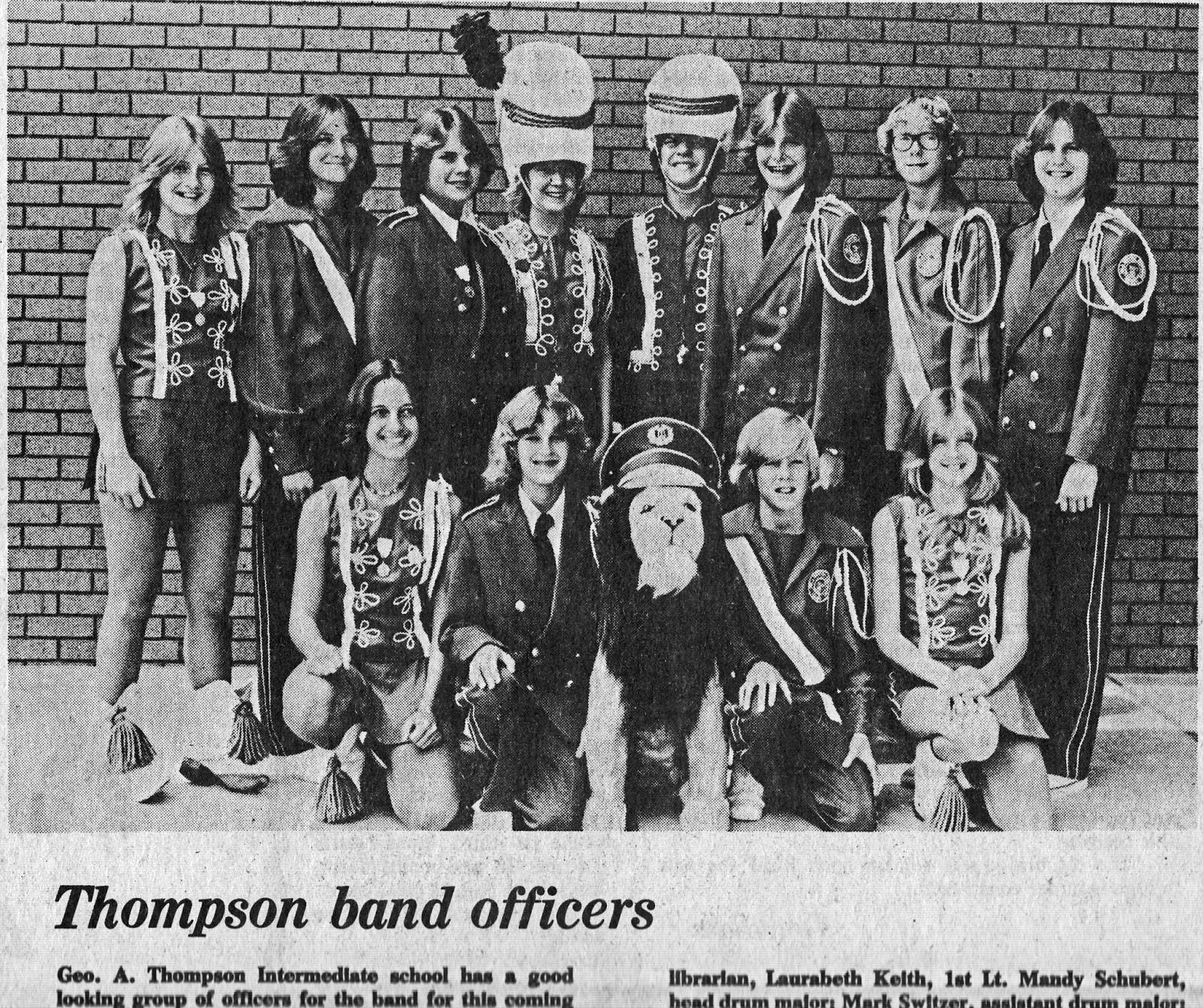 South Belt Houston Digital History Archive: 10/4/78 Thompson Band Officers