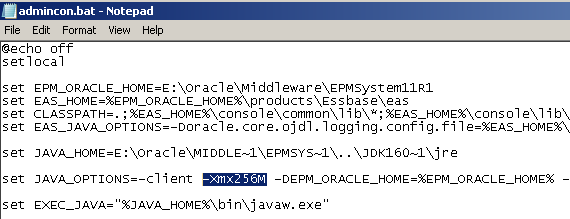 More to life...: Changing the EAS web console heap size