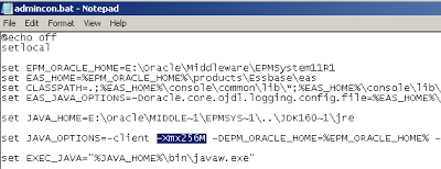 More to life...: Changing the EAS web console heap size