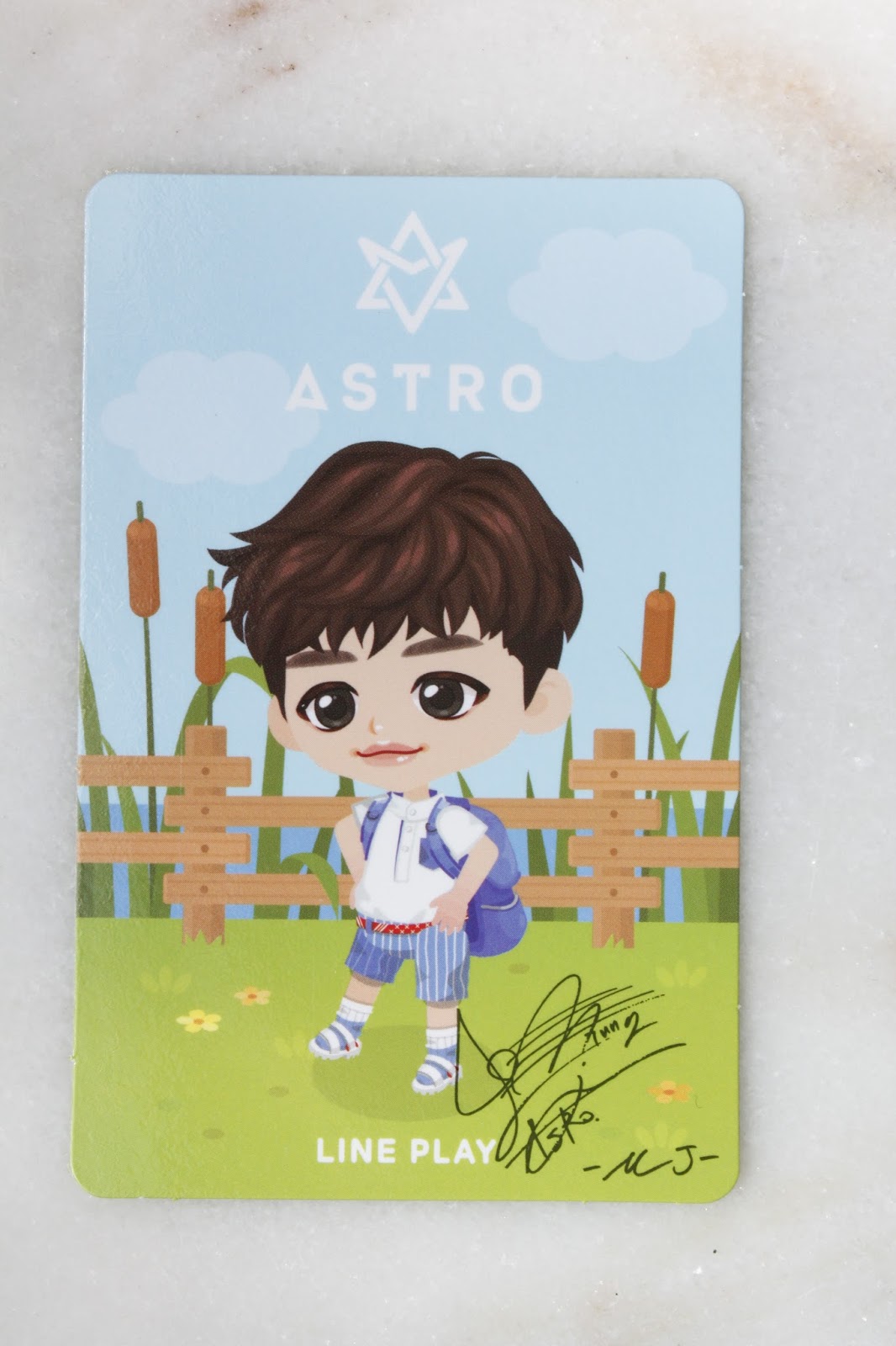 kpop scans: MJ ( Astro ) - Summer Vibes line play character card