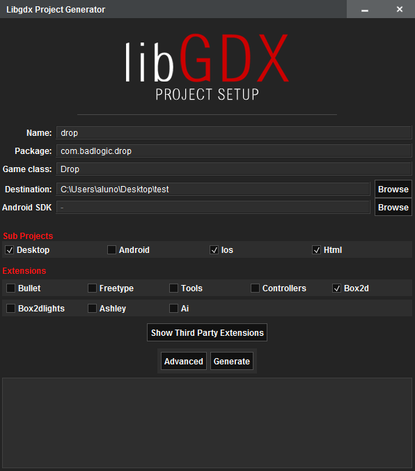 Tutorial - Simple game LibGDX