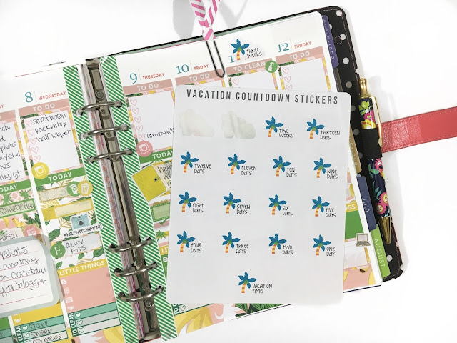 five sixteenths blog: Free Planner Stickers // Vacation Countdown!