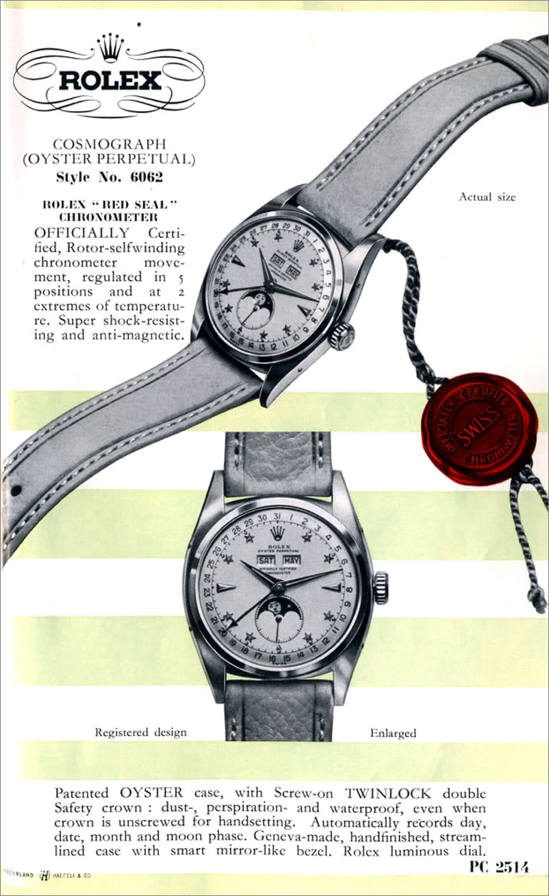 Rolex Cosmograph Moonphase 1957 Reference 6062 ~ MartinLutherKingJr