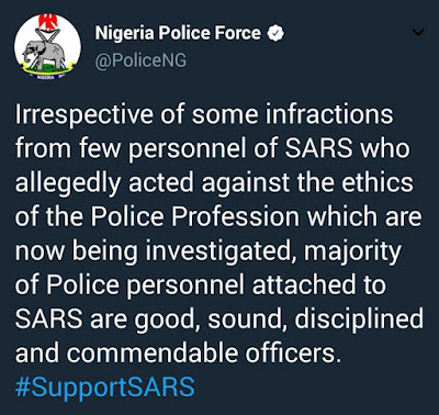 Nigerian police hits back with #Supportsars as it says the majority of ...