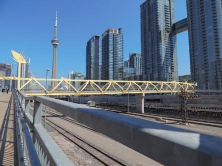 Teena in Toronto: Puente De Luz pedestrian bridge, Toronto, ON