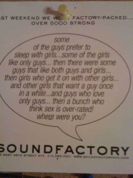 The Sound Factory, Nyc, 1989-1995: SOUND FACTORY FLYERS - PAGE #1 : ...