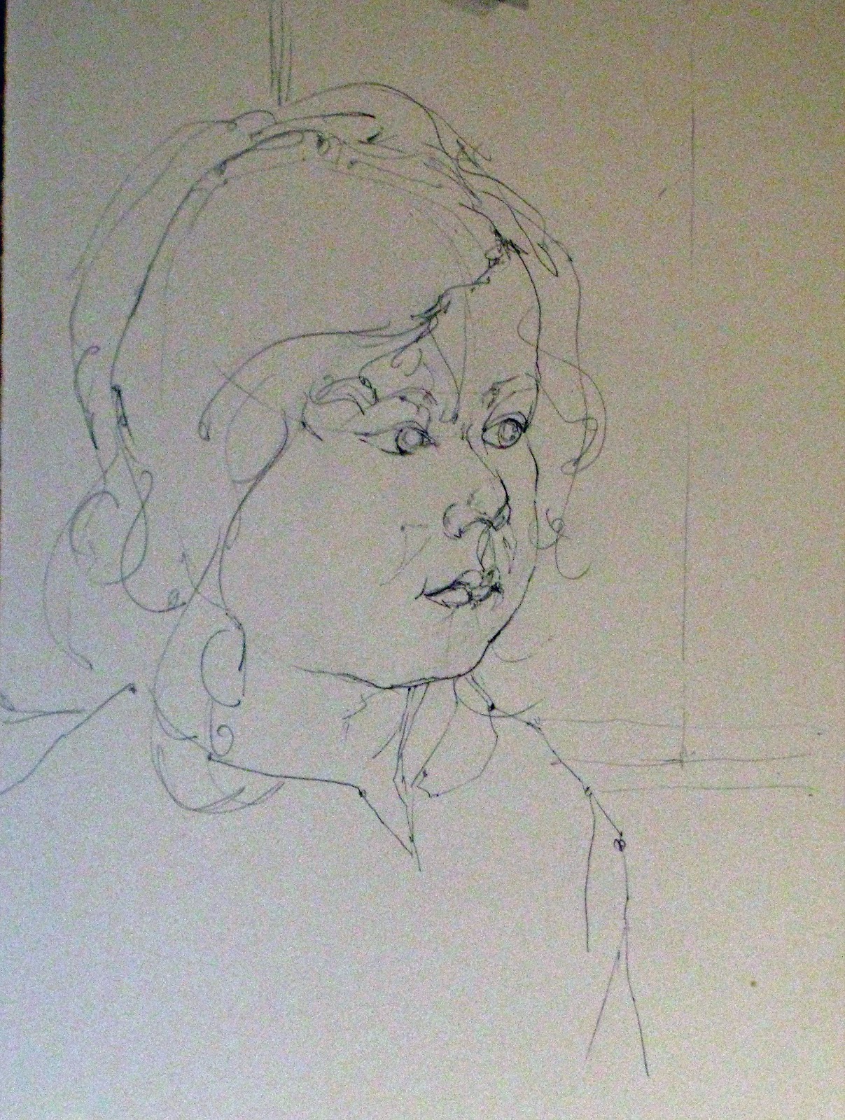 witte's end studio: portrait with more dramatic lighting: sketch