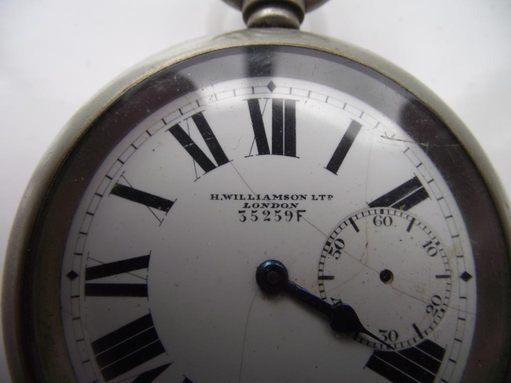 Silver: WWI MILITARY ARROW MARK POCKET WATCH H WILLIAMSON LONDON 35259F ...