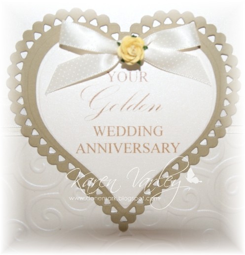 Donemark Crafts Golden Wedding Card Donemark Crafts Golden Wedding Card