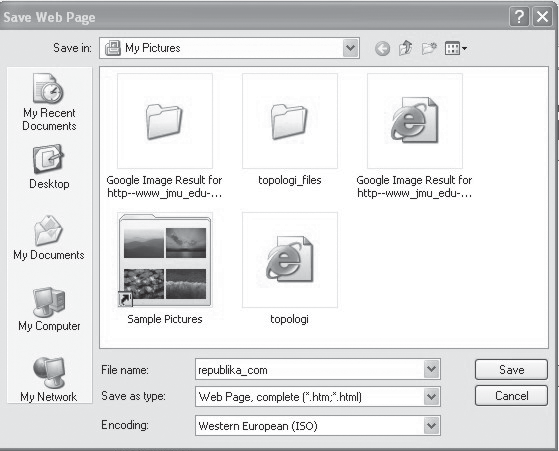 Cara Menyimpan Halaman Web - MateriTIK