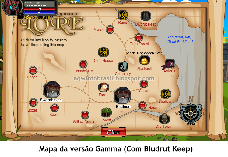 AQW News Brasil: Mapas antigos de Lore