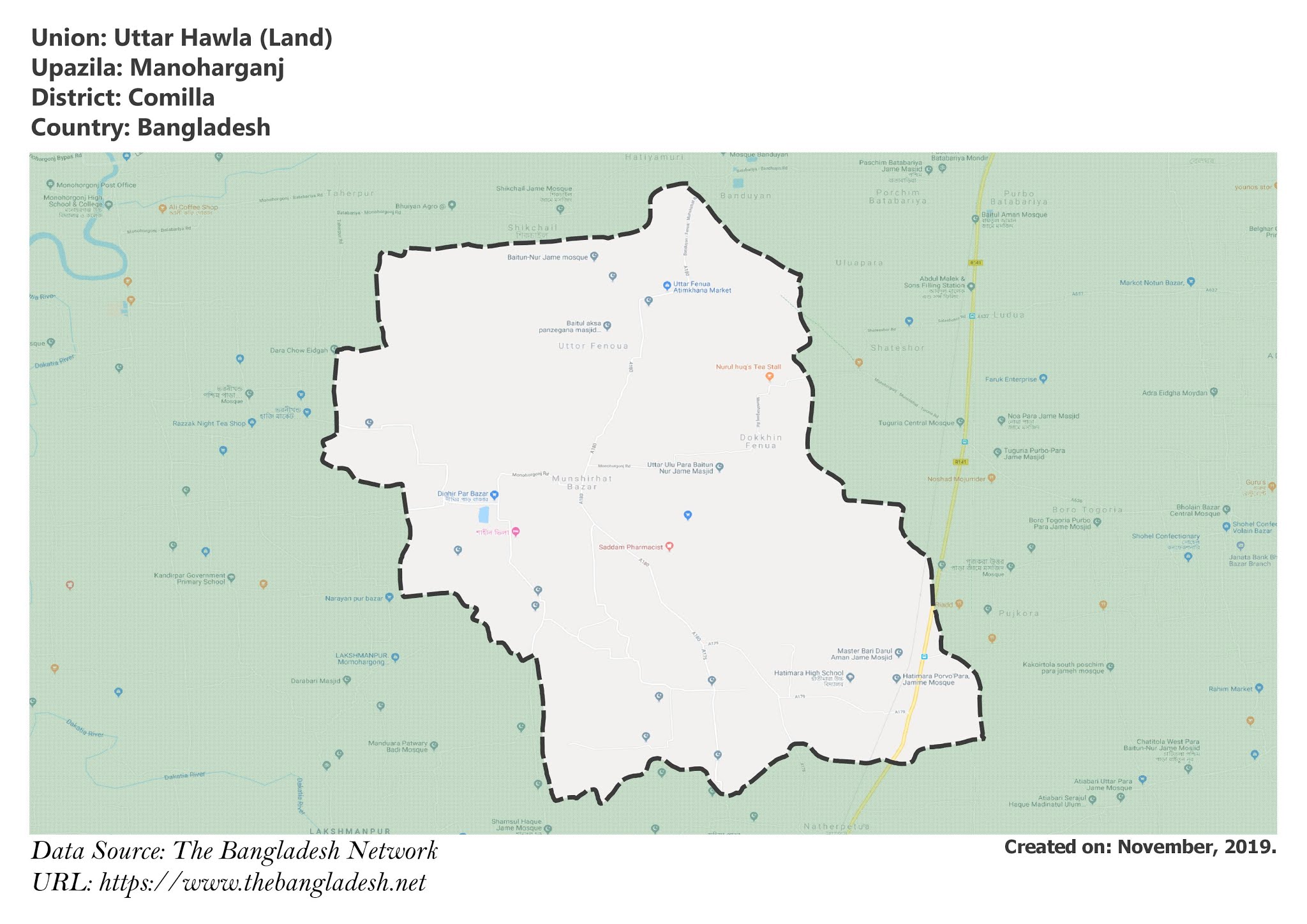 Uttar Hawla Union, Comilla