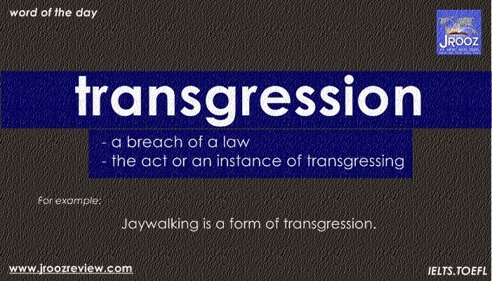 Transgression Meaning - Learn English with Pictures
