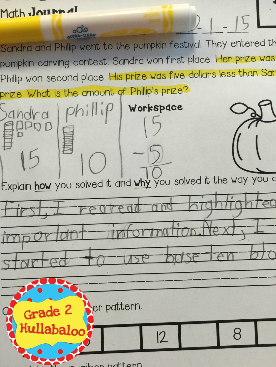 Modeling Constructed Responses | Grade 2 Hullabaloo: Modeling ...